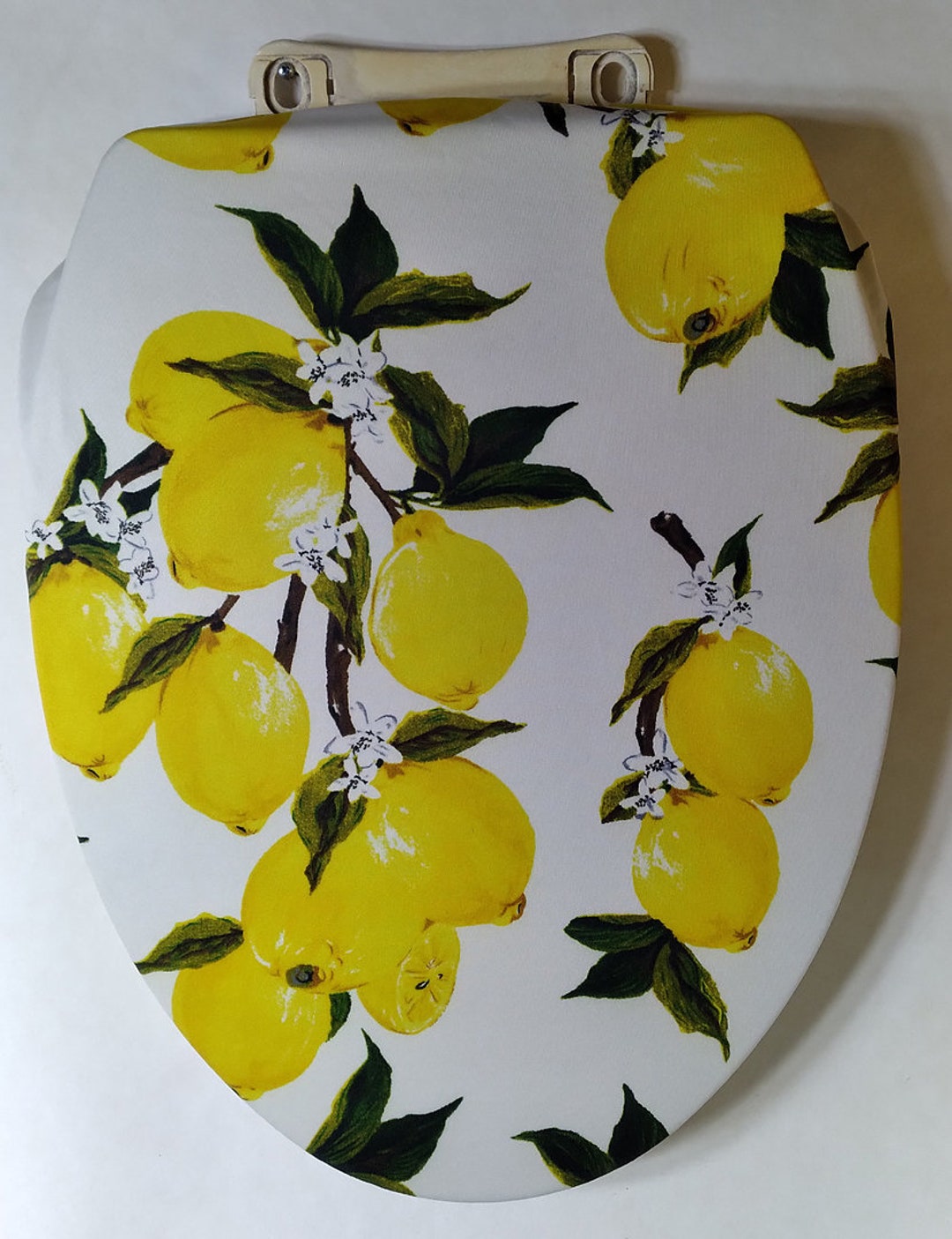 Fun Lemon Cloth Toilet Seat Lid Cover for Elongated Toilet. Easy ...