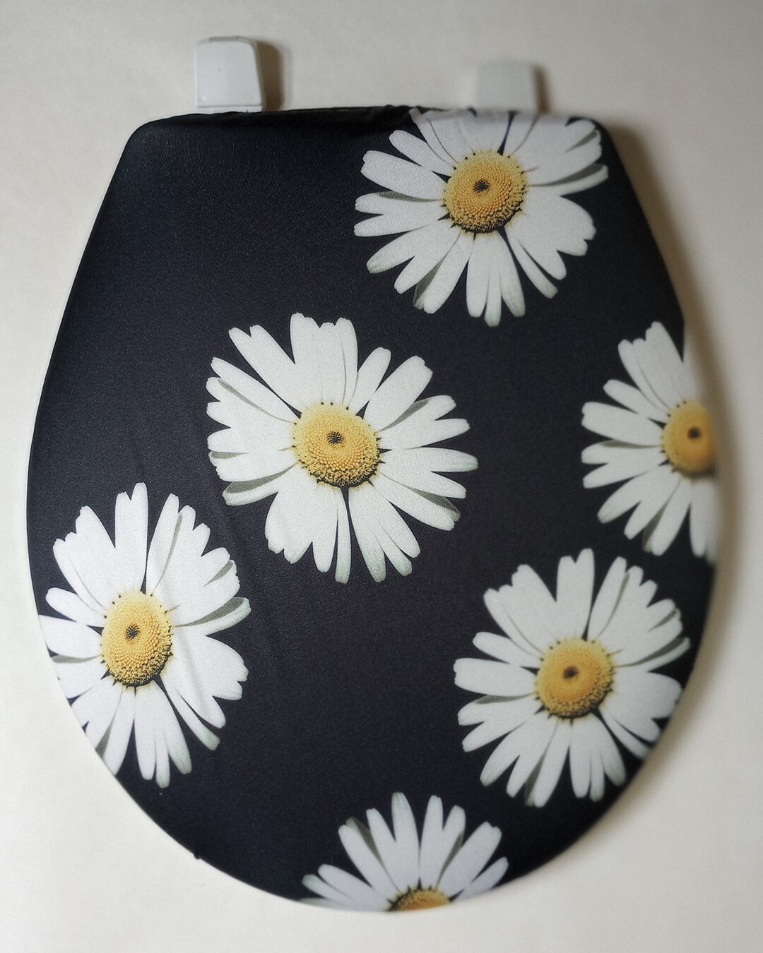 Daisy Flowers, Cloth Toilet Seat Lid Cover: for Standard Size Toilet ...