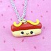 Kawaii Hot Dog Keychain, Gift for Boyfriend, Miniature Food Charms ...