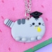 Grad Pusheen Necklace, Graduate Gift, Student Cat Jewelry, High School ...