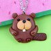 Beaver Keychain, Woodland Animal Charm, Funny Wildlife Necklace, River ...