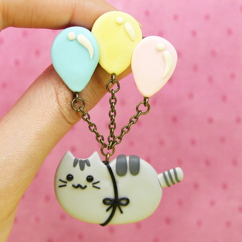 Pusheen on Balloons Pin Gift for Kids Birthday Party - Etsy