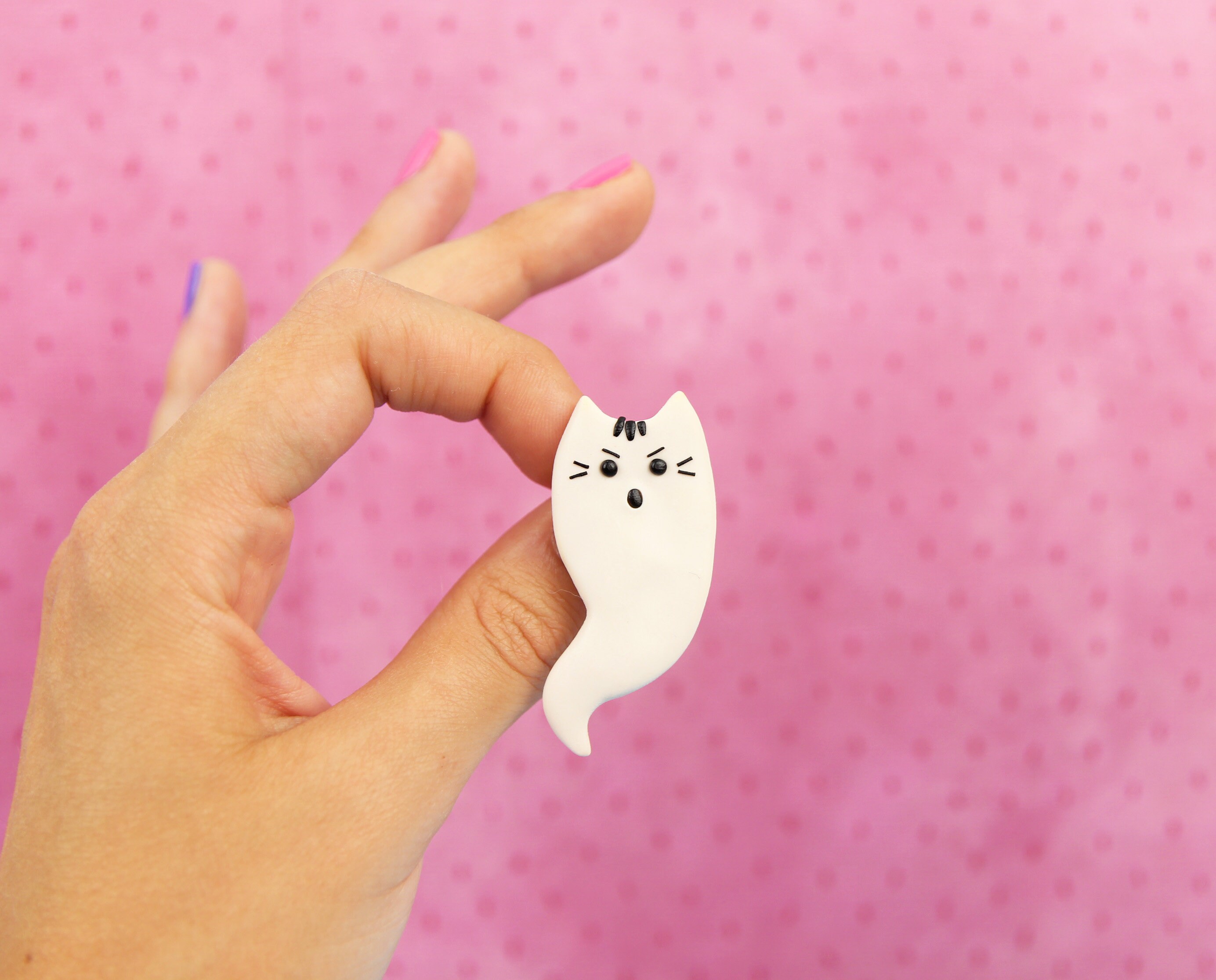 Pusheen Ghost Earrings, Halloween Party Gift, Spooky Animal Earrings ...