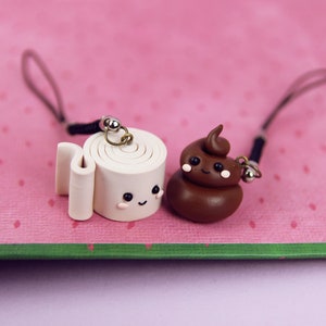 Poo and Toilet Paper Necklace Set, Gift for Best Friend, Fun Friendship ...