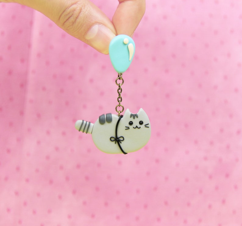 Pusheen on Balloons Earrings Kids Jewelry Birthday Gift for | Etsy