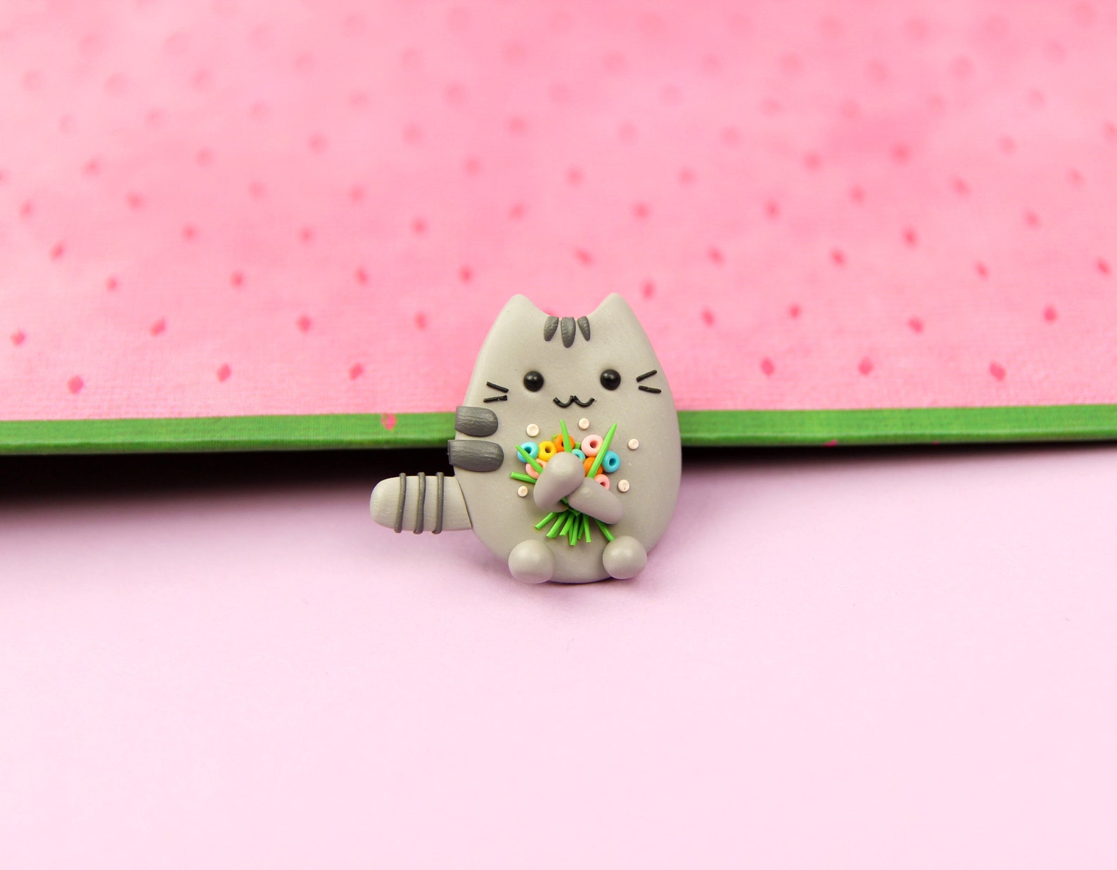 Spring Pusheen Pin Gift for Daughter Funny Animal Brooch - Etsy