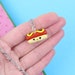 Kawaii Hot Dog Keychain, Gift for Boyfriend, Miniature Food Charms ...