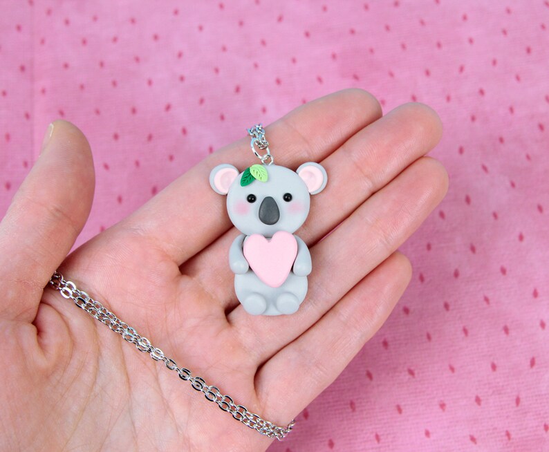 Cute Koala Keychain Wildlife Animal Necklace Zoo Lover Gift - Etsy
