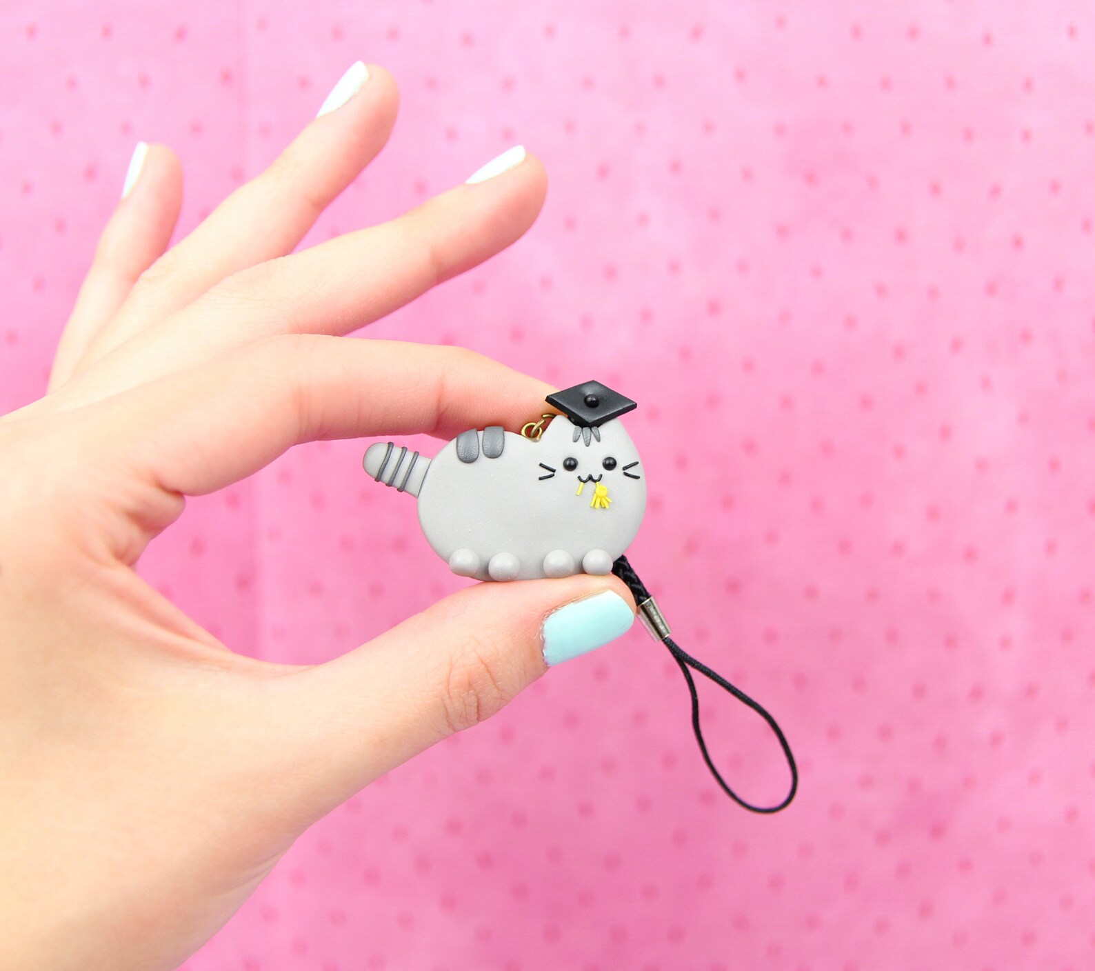 Grad Pusheen Necklace Graduate Gift Student Cat Jewelry - Etsy