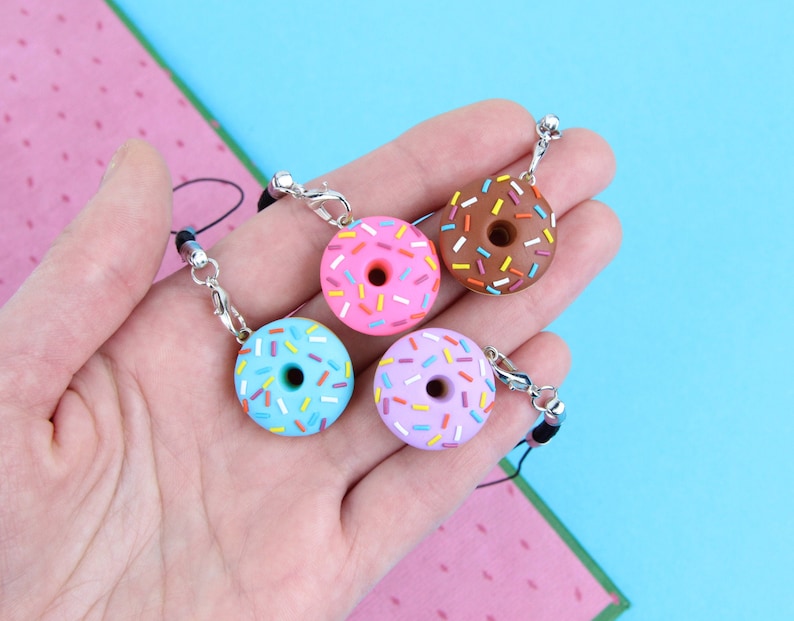 Sprinkle Colorful Donut Keychain Gift for Pastry Chocolate | Etsy