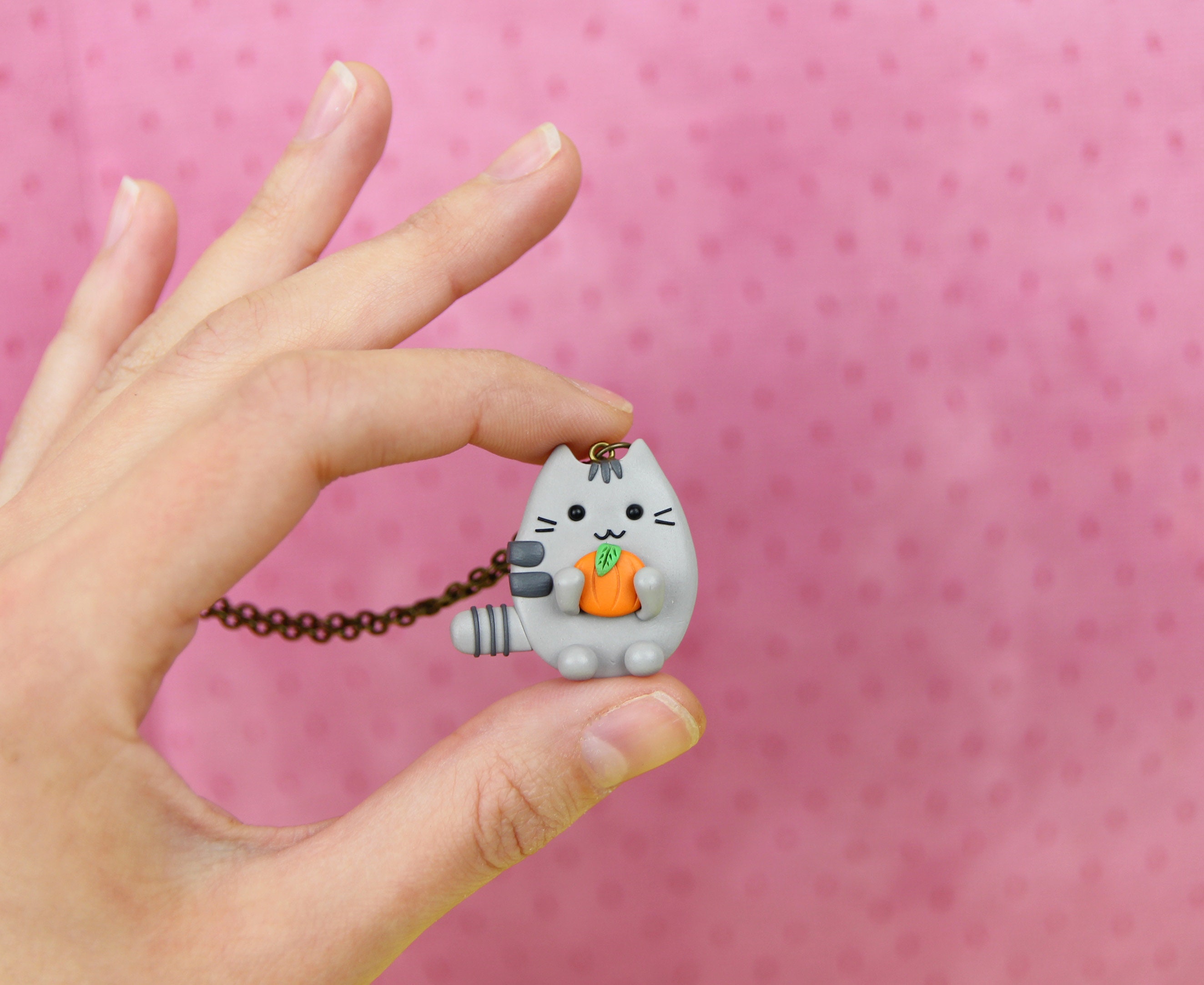 Autumn Pusheen Pin, Thanksgiving Gift for Her, Funny Cat Brooch ...