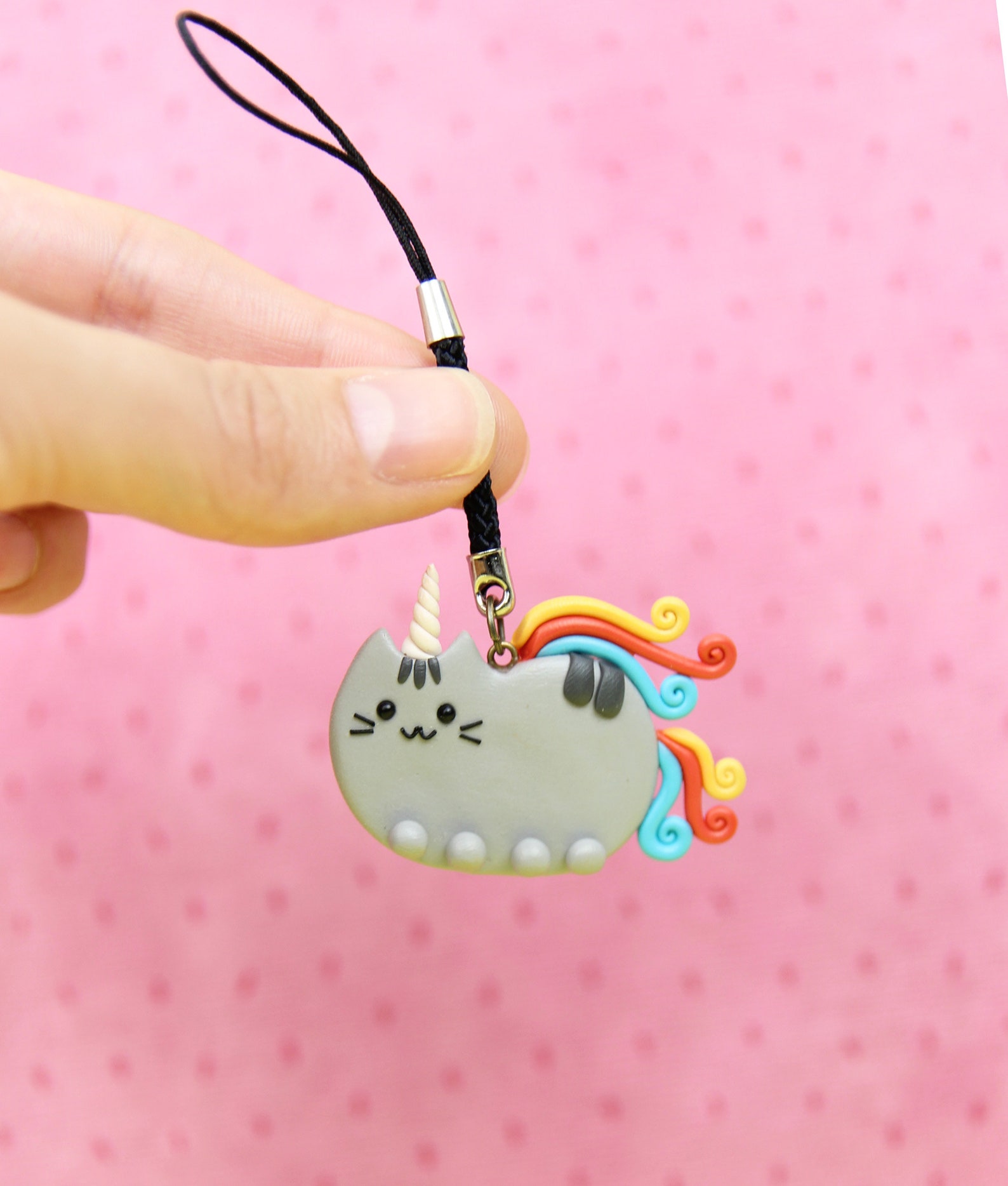 Unicorn Pusheen Pin Funny Gift for Kids Gray Cat Brooch - Etsy