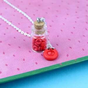 Tiny Red Blood Cell in Glass Bottle Necklace, Biology Microbiology Gift ...