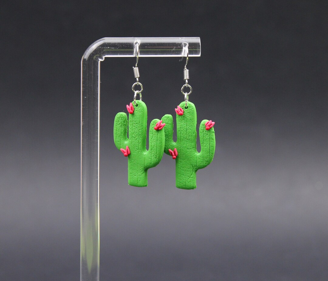 Saguaro Cactus Earrings, Gift for Her, Cowboy Earrings, Cacti Earrings ...
