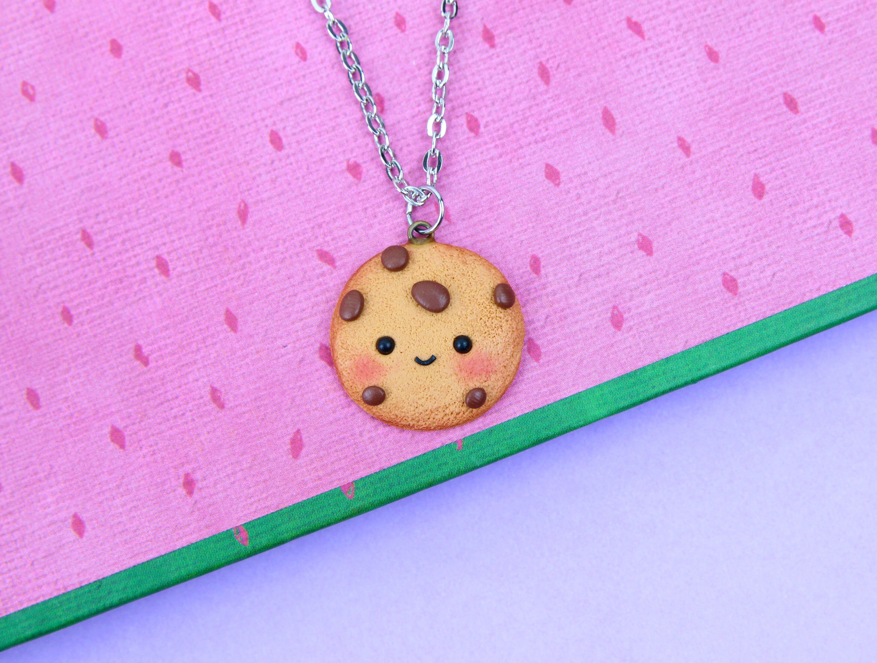 Kawaii Cookie Necklace, Gift for Pastry, Miniature Food Keychain ...