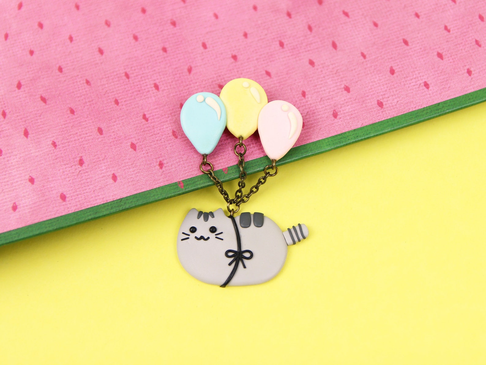 Pusheen on Balloons Pin Gift for Kids Birthday Party | Etsy