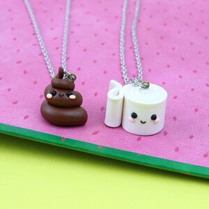 Poo and Toilet Paper Keychain Set, Gift for Boyfriend, Couple Keychain ...