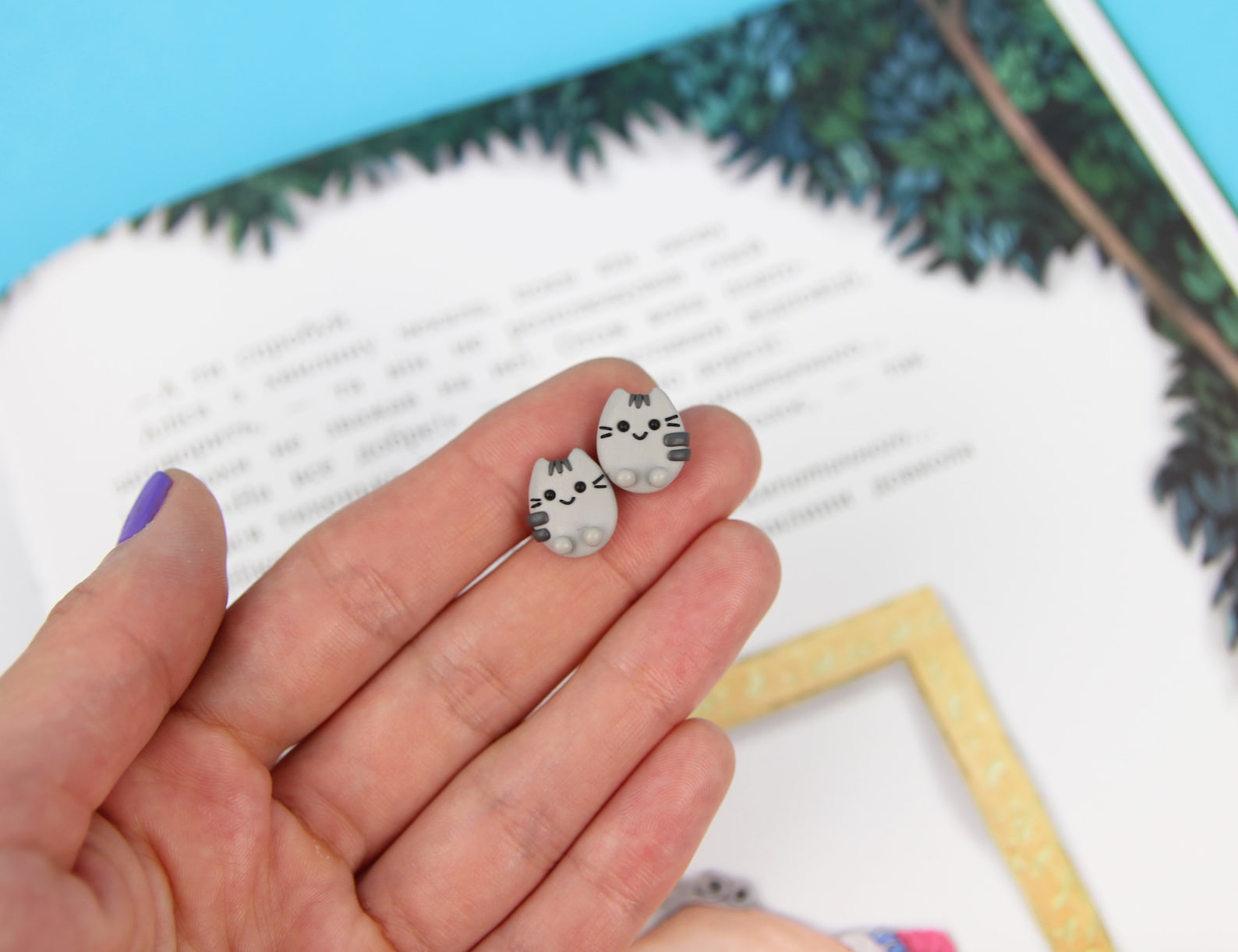 Pusheen Stud Earrings Pets Lover Gift Funny Cats Jewelry - Etsy