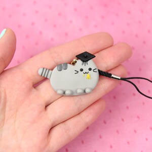 Grad Pusheen Necklace, Graduate Gift, Student Cat Jewelry, High School ...