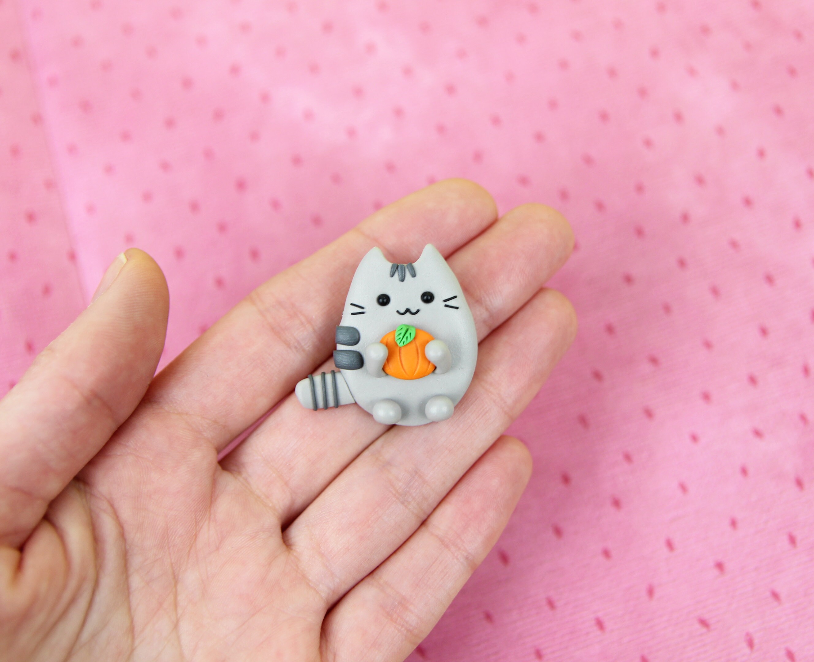 Autumn Pusheen Pin Thanksgiving Gift for Her Funny Cat | Etsy