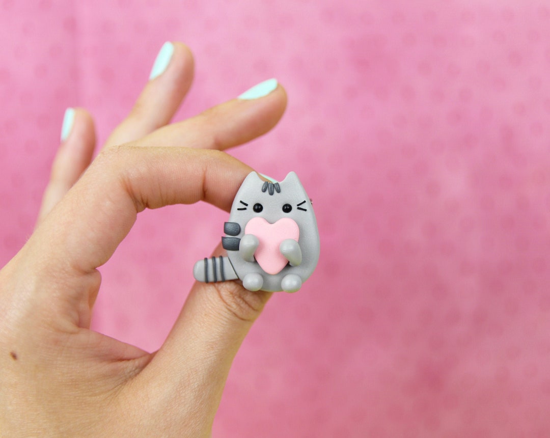 Lovely Pusheen Pin, Romantic Gift for Her, Pusheen Lover Gift, Funny ...