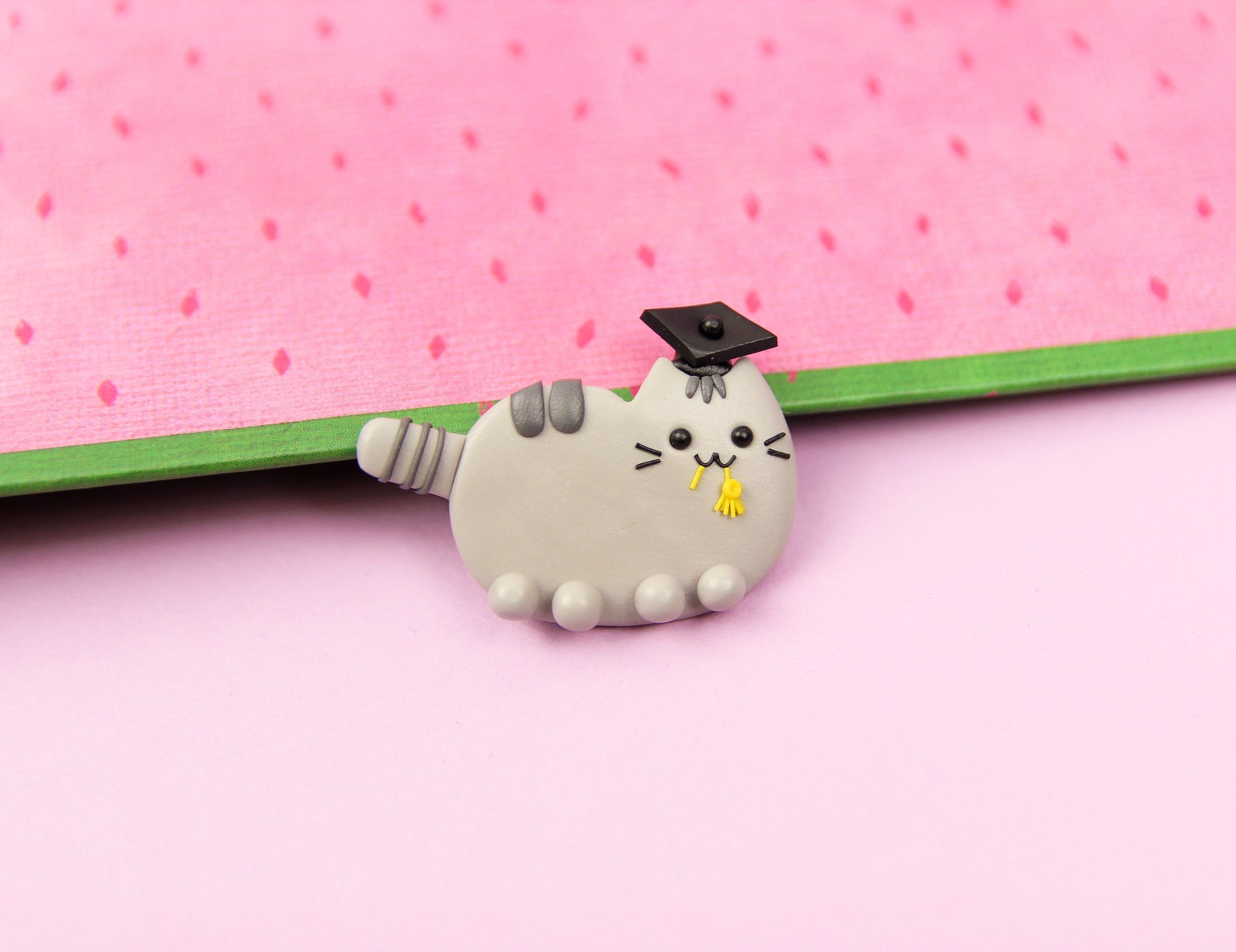Grad Pusheen Badge, College Graduate Gift, Student Cat Pin, High School ...