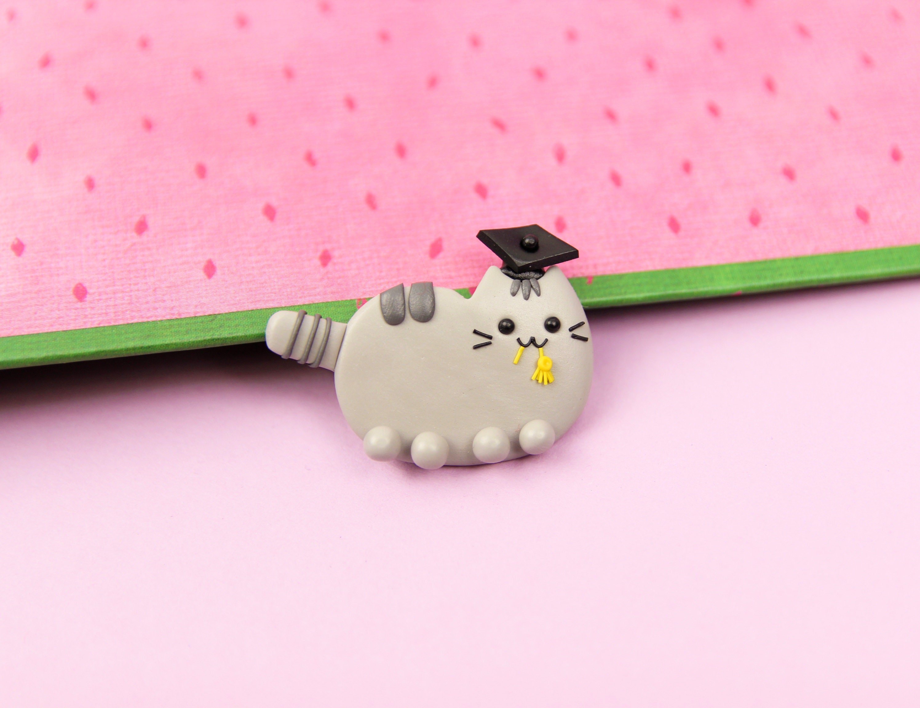 Grad Pusheen Badge College Graduate Gift Student Cat Pin - Etsy