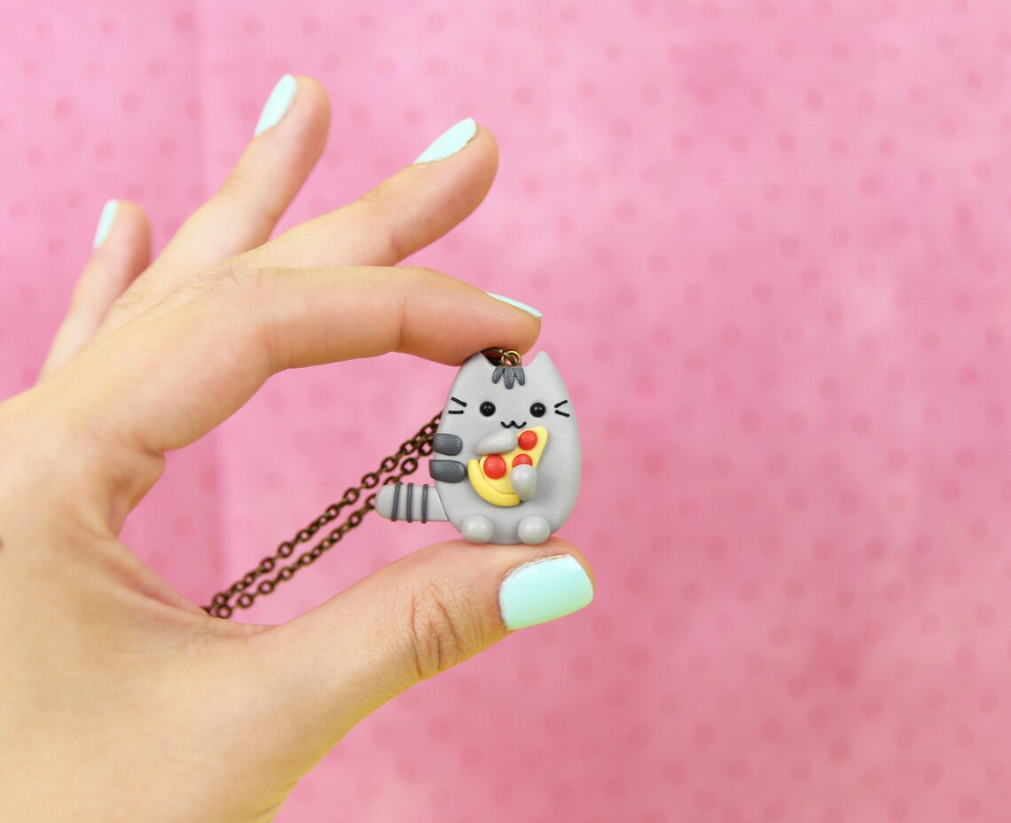 Funny Pusheen Pin, Cat Lover Gift, Funny Animal Brooch, Gift for Kids ...