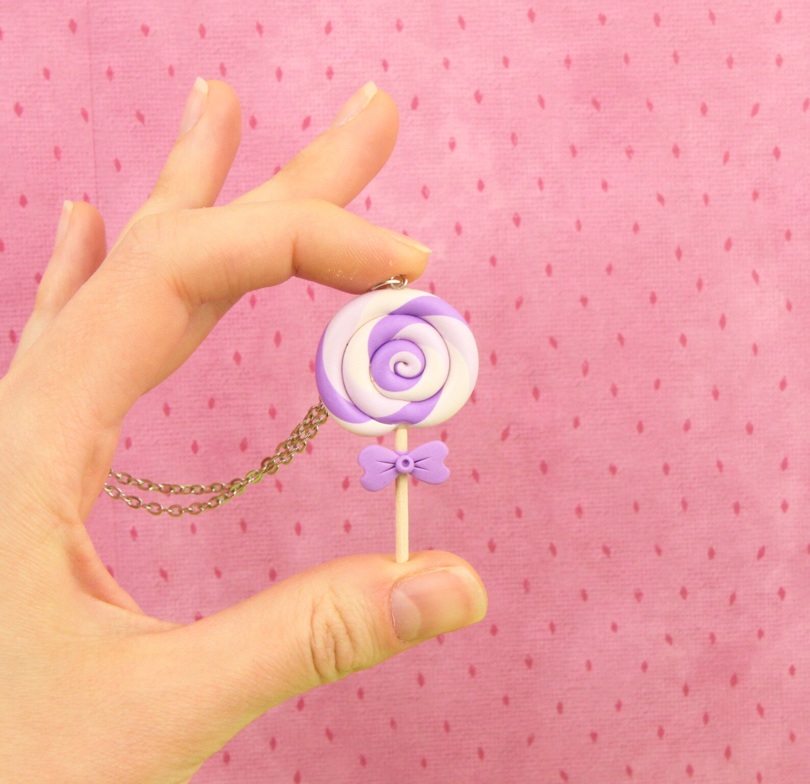 Purple Lollipop Necklace Kawaii Lolita Gift Violet Candy | Etsy
