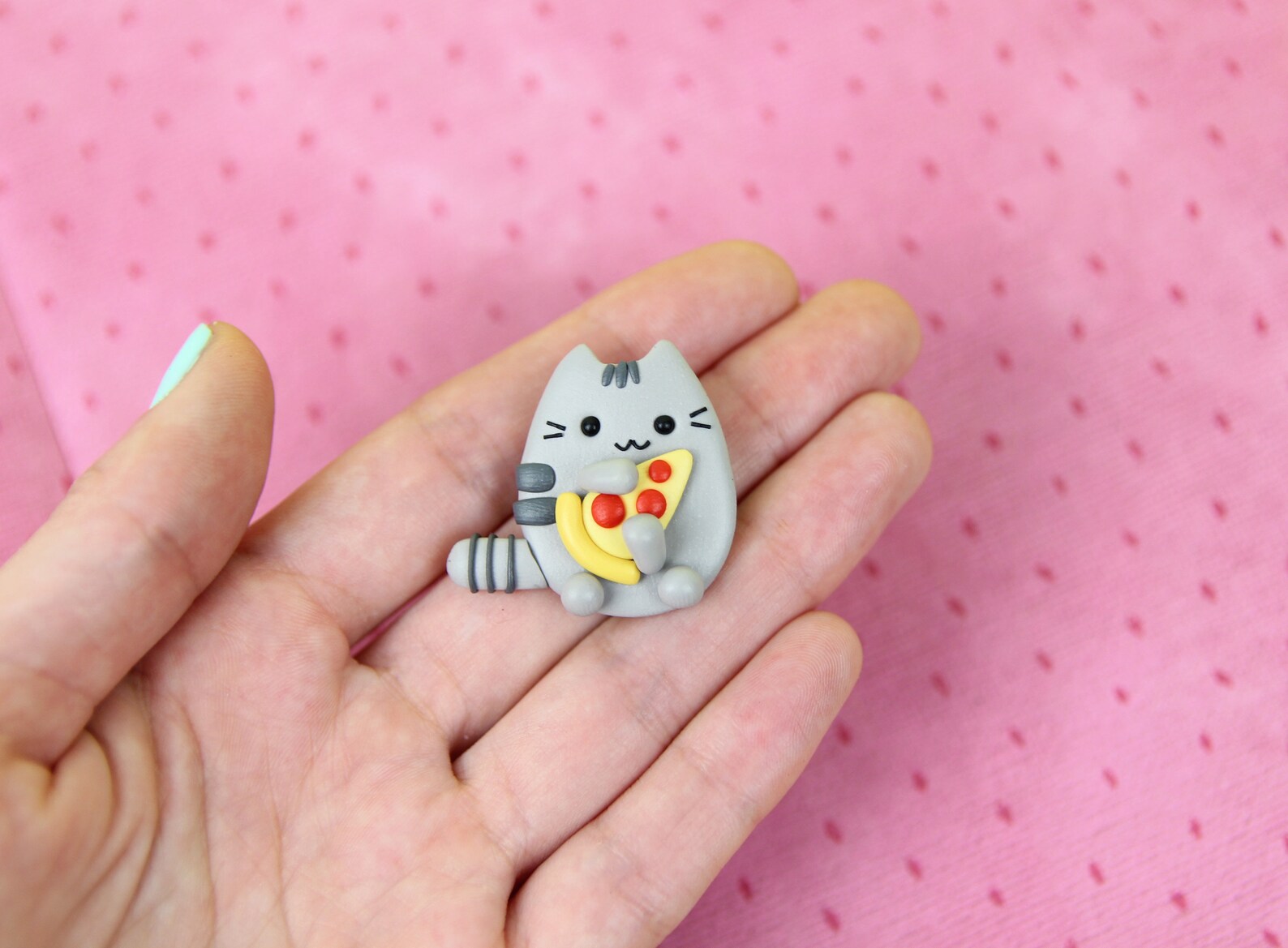 Funny Pusheen Pin, Cat Lover Gift, Funny Animal Brooch, Gift for Kids ...