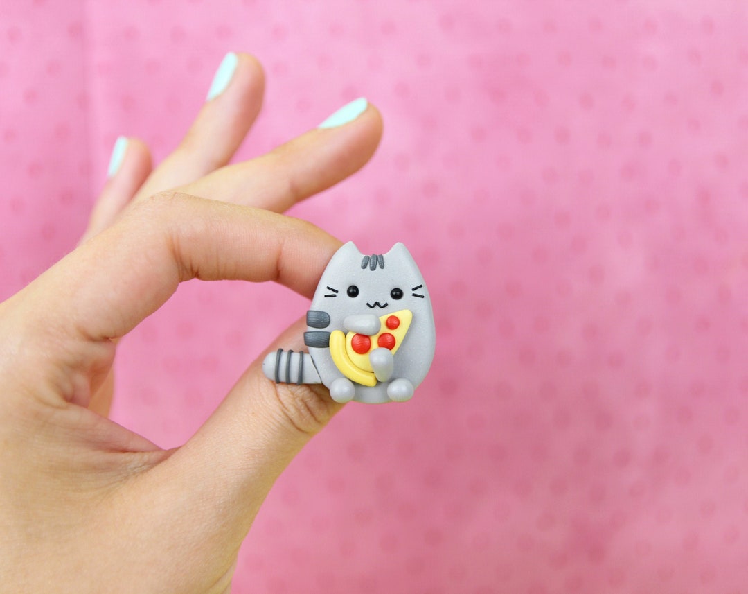 Funny Pusheen Pin, Cat Lover Gift, Funny Animal Brooch, Gift for Kids ...