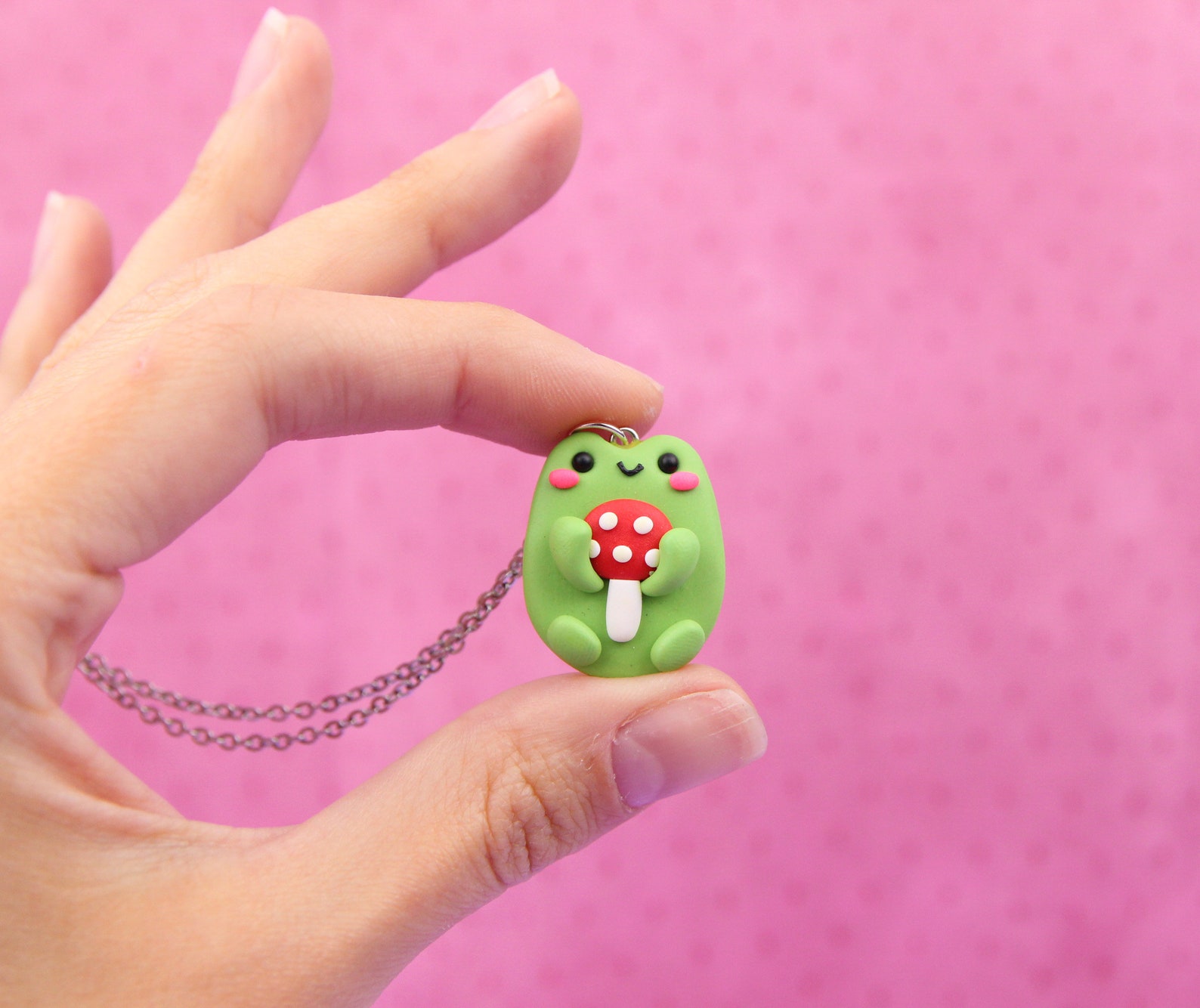 Frog With Daisy Necklace Goblincore Jewelry Froggy Keychain - Etsy