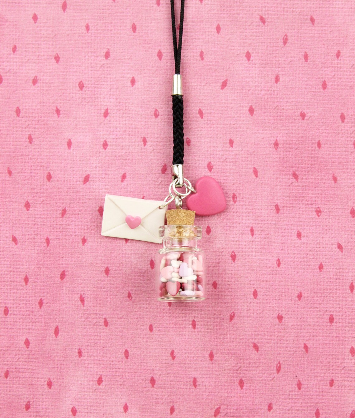 Mini Bottle With Hearts Keychain Valentines Day Gift Glass | Etsy