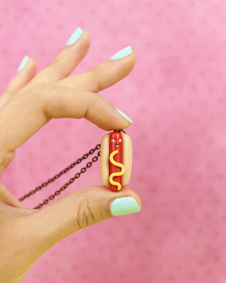 Funny Hot Dog Brooch, Gift for Friends, Miniature Food Pin, Sausage ...