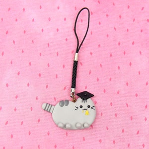 Grad Pusheen Badge, College Graduate Gift, Student Cat Pin, High School ...