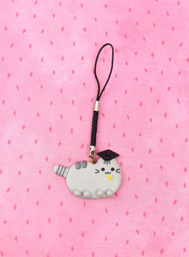 Grad Pusheen Badge, College Graduate Gift, Student Cat Pin, High School ...