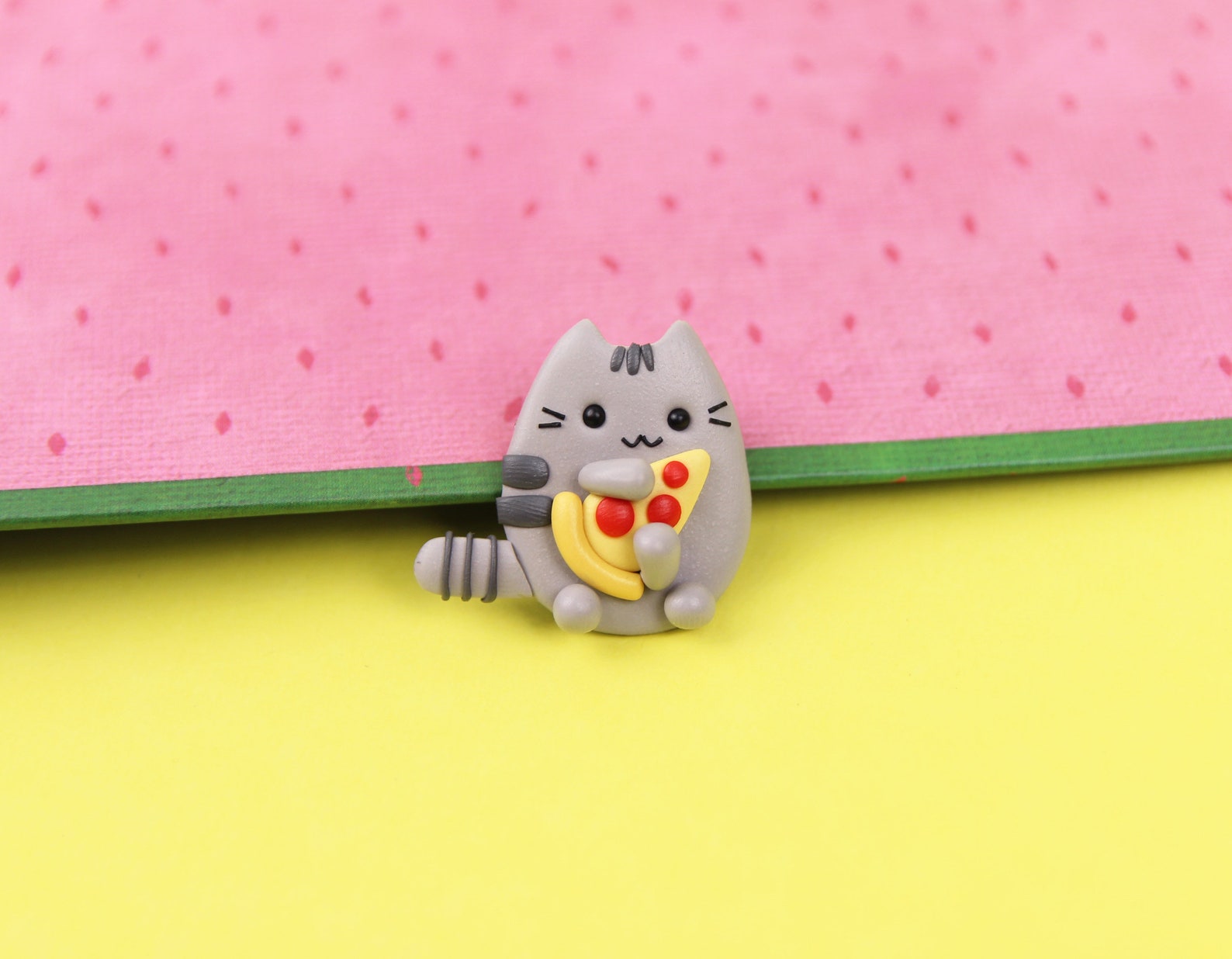 Funny Pusheen Pin, Cat Lover Gift, Funny Animal Brooch, Gift for Kids ...
