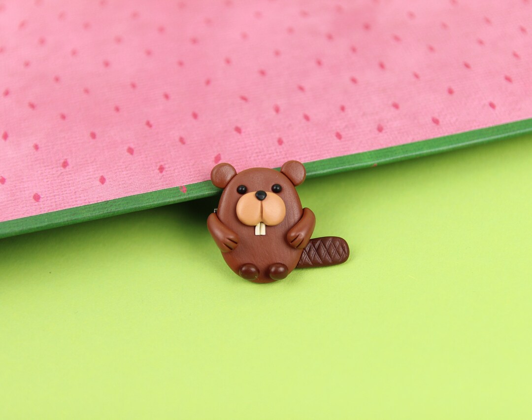 Funny Beaver Brooch, Woodland Animal Jewelry, Wildlife Badge, Totem ...