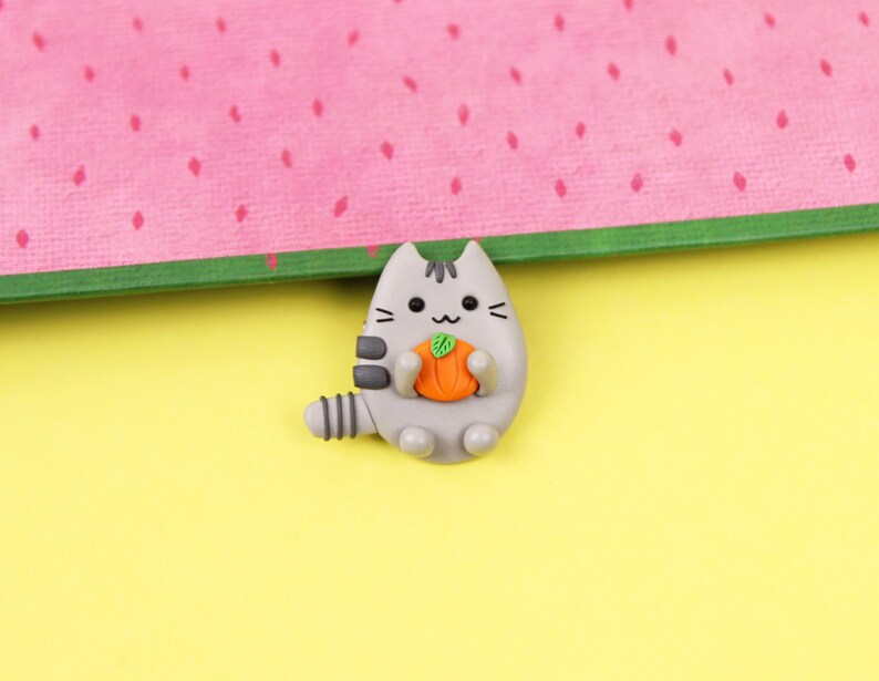 Autumn Pusheen Pin Thanksgiving Gift for Her Funny Cat - Etsy