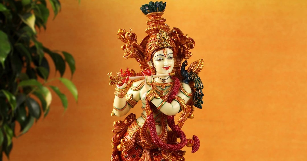 Krishna Statue # Gift for Him # Flute Krishna # Hare Krishna ...