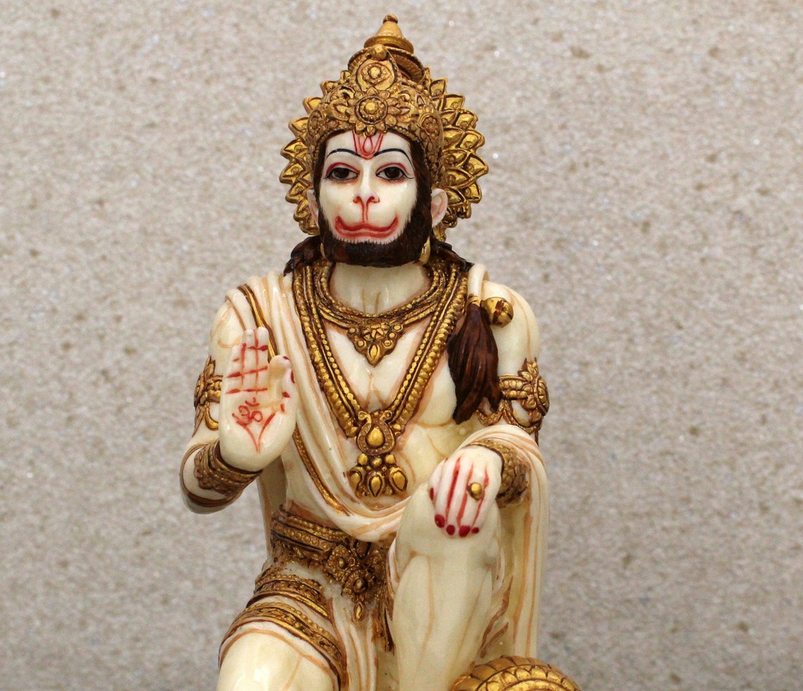 Lord Hanuman Statue Hindu Monkey God of Devotion Celibacy | Etsy