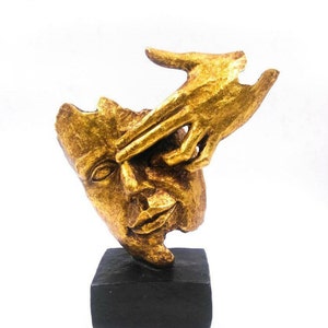 Creative Abstract Decor Statue Face & Hand Statues and Sculptures Home ...