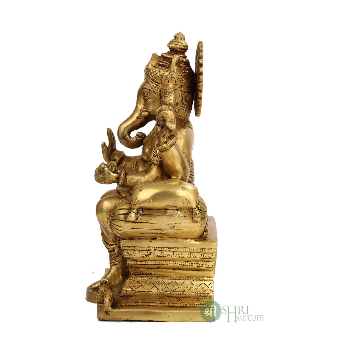 Brass Ganesha Statue 24 Cm Brass Ganesh Sculpture Religious - Etsy