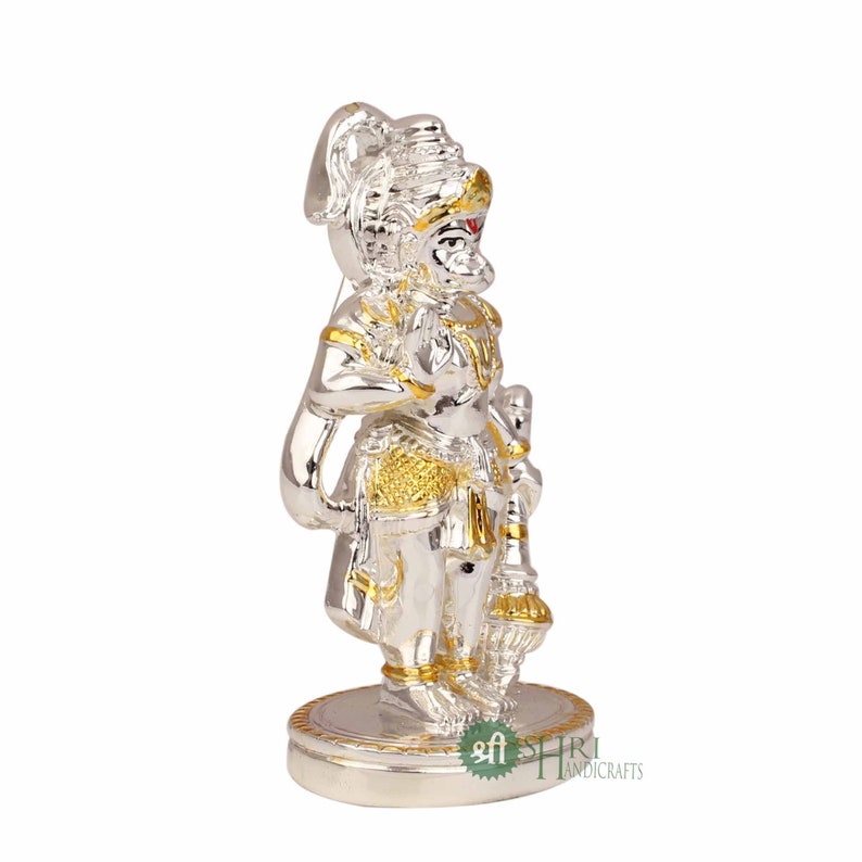 Lord Hanuman Statue for Car Dashboard Gold Plated Sculpture Hindu God ...