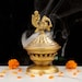 Brass Dhuni Deepak, Brass Dhoop Dhani for Pooja, Brass Decorative Diyas ...