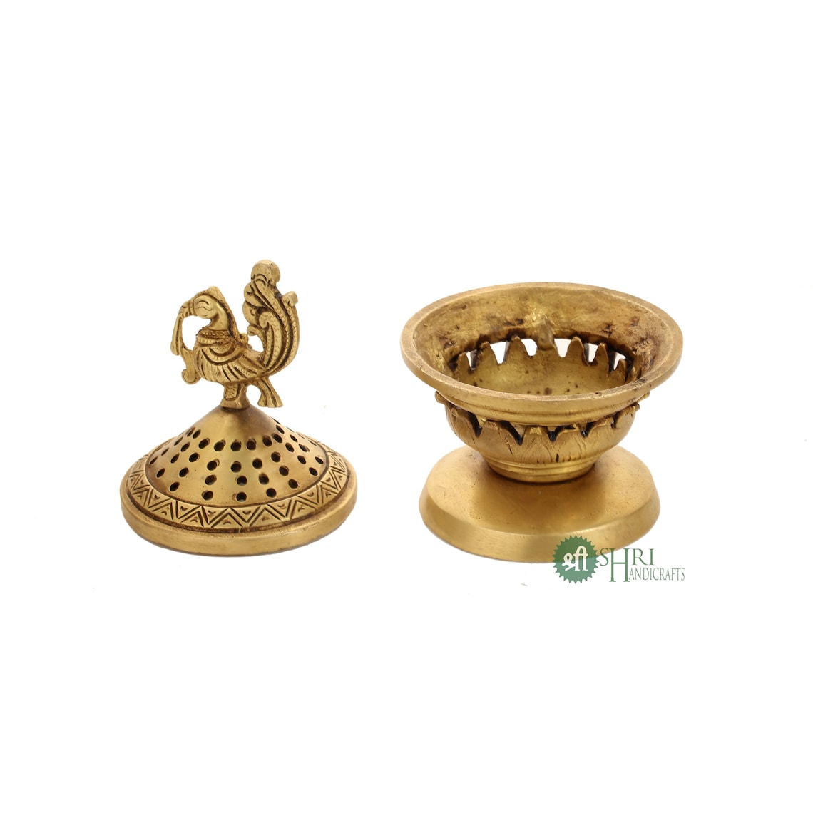 Brass Dhuni Deepak, Brass Dhoop Dhani for Pooja, Brass Decorative Diyas ...