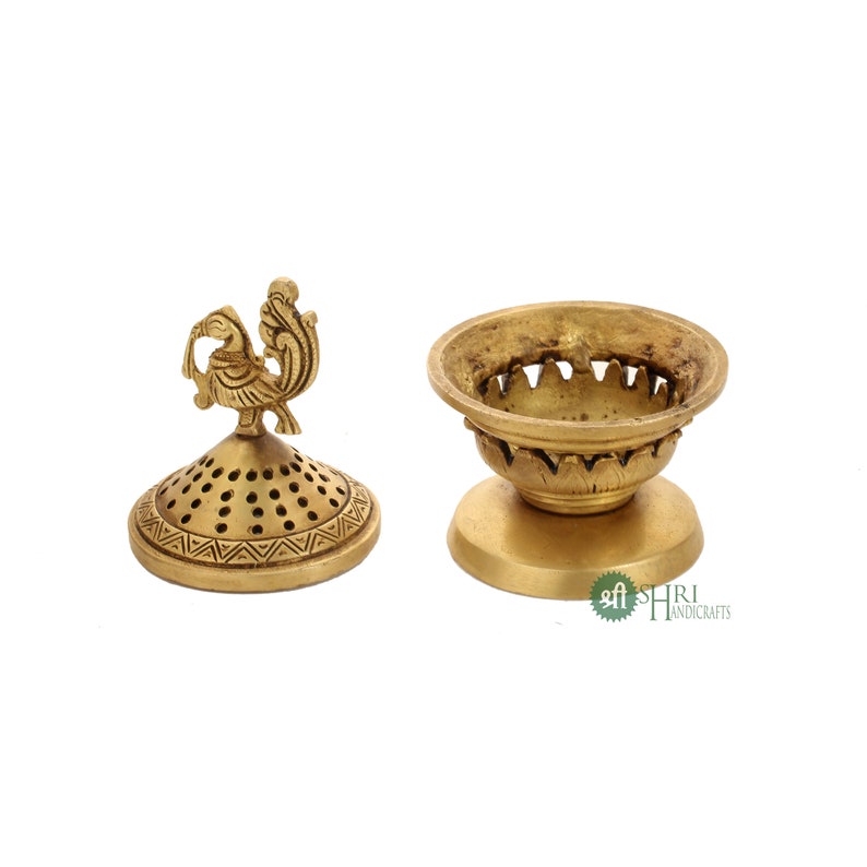 Brass Dhuni Deepak, Brass Dhoop Dhani for Pooja, Brass Decorative Diyas ...