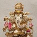 Lord Ganesha Statue Handmade Sitting Gold Painted Sculpture - Etsy