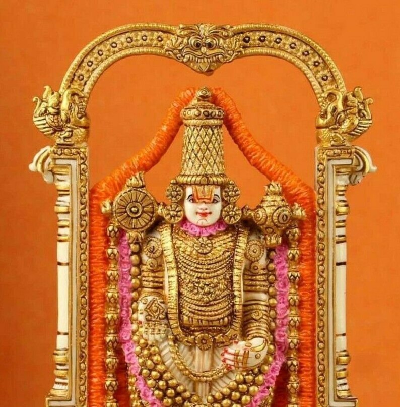 Tirupati Balaji, 21CM, Hindu God Sculpture Art Venkateswara Vishnu ...