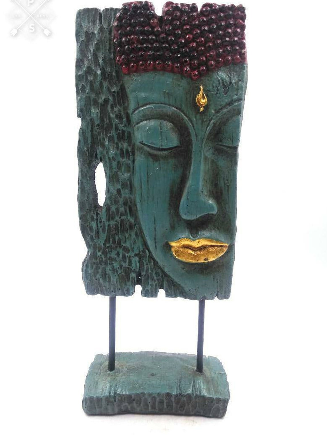 12" Handmade Buddha Panel Statue Table Desk Decor Meditating Idol Gifts ...